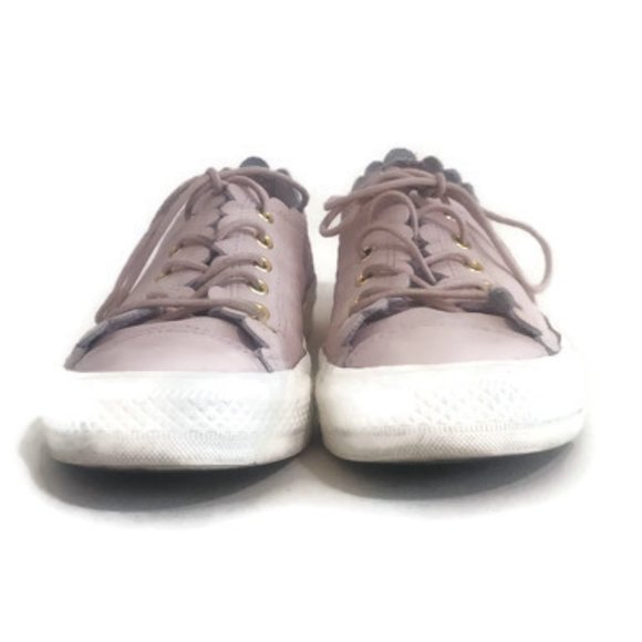 Converse | Shoes | Converse Chuck Taylor All Star Leather Scalloped ...